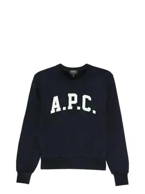 A.p.c. Logo-appliqué Sweatshirt - Blue