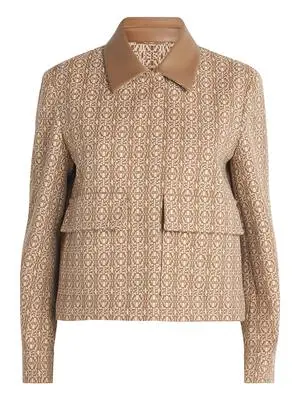 Max Mara Cotton Monogram Jacket - Beige