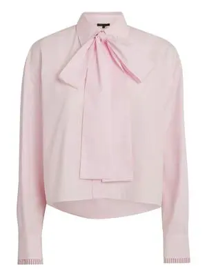 MAJE Cotton Pussybow Shirt