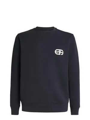 Emporio Armani Double-jersey Sweatshirt - Blue