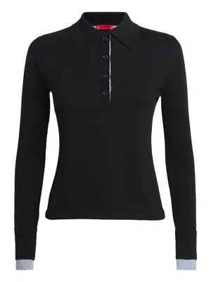 Max & Co. Cotton-cashmere Polo Sweater - Black