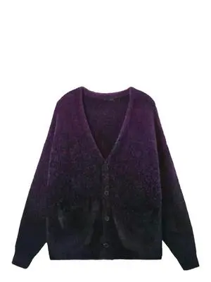 FIVE CM Ombré V-neck Cardigan - Purple