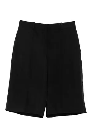 JIL SANDER Frayed-hem Shorts - Black