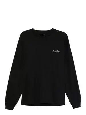 Izzue Slogan-embroidered T-shirt - Black