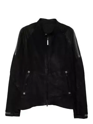 ISAAC SELLAM EXPERIENCE Zipped Leather Jacket - Black