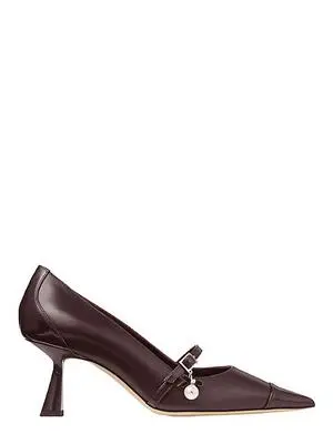 JIMMY CHOO Aren 65 Panache Leather Pumps - Deep Merlot
