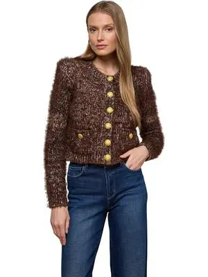 L'Agence Una Knit Cardigan - Chocolate Multi