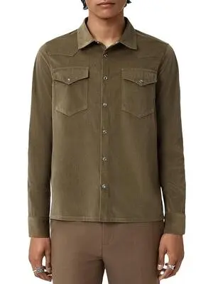 John Varvatos Andres Long Sleeve Shirt - Fossil Grey