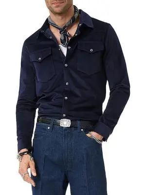 John Varvatos Andres Long Sleeve Shirt - Navy