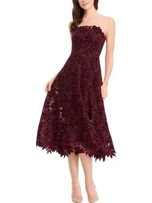 Dress The Population Kailyn Strapless Lace Dress - Oxblood