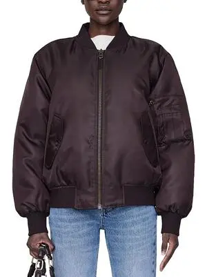 ANINE BING Leon Bomber Jacket - Dark Brown