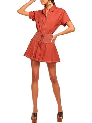 Ramy Brook Georgia Shirt Dress - Amber