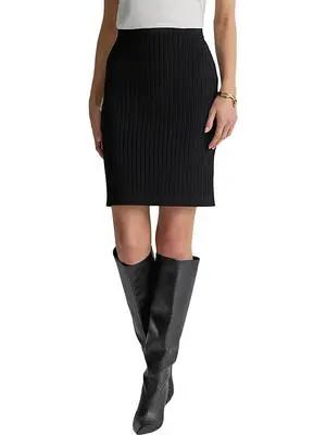 St. John Rib Knit Skirt - Black