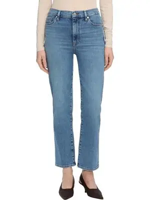 FRAME Le Sleek Straight High-rise Jeans - Flip