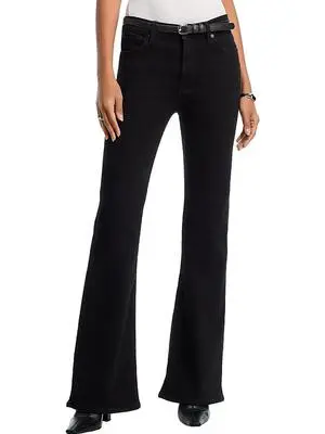 FRAME The Icon High Rise Flare Leg Jeans - Black