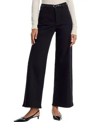 FRAME Le Slim Palazzo High-Rise Jeans Black