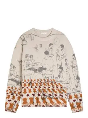 JW Anderson Intarsia Wool-blend Jumper - Grey