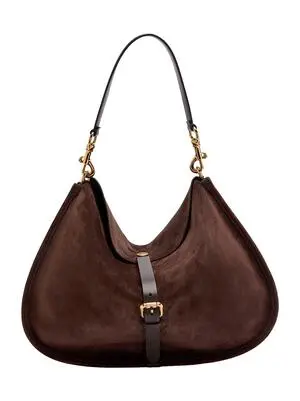 Etro Pony Xl Suede Tote Bag - Brown