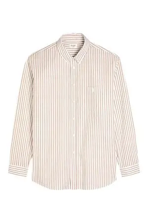 Saint Laurent Striped Cotton-poplin Shirt - Off White