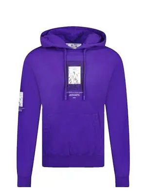 Off-White Paint Mirror Logo Slim Fit Hoodie - Purple