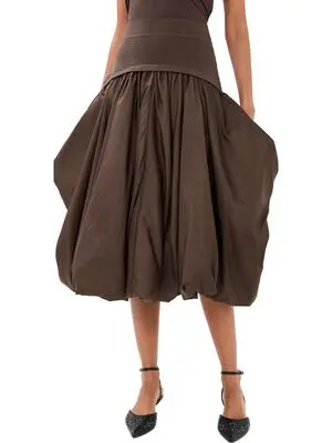 Simkhai Corinn Midi Skirt - Chocolate