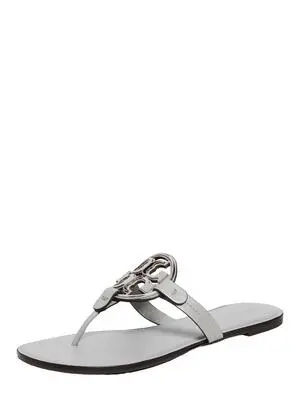 Tory Burch Metal Miller Sandals - Loutre Grey/silver