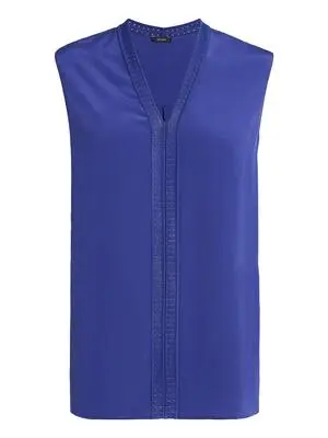 JOSEPH Silk Louis Blouse - Blue