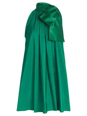 Max Mara Taffeta Mini Dress - Green