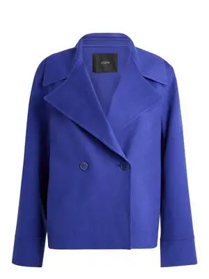 JOSEPH Wool-silk Rollet Coat - Blue