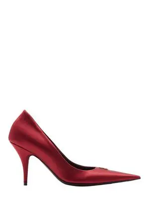 Balenciaga Avenue Bb Satin Pumps - Burgundy