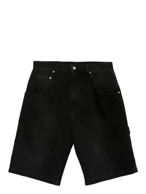 Vetements Faded Denim Shorts - Black