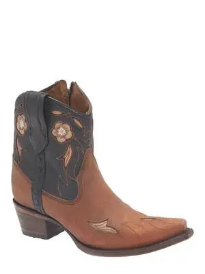 CIRCLE G Floral Embroidered Western Boot - Camel