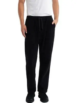 SERVICE WORKS Organic Cotton Corduroy Drawstring Chef Pants - Black