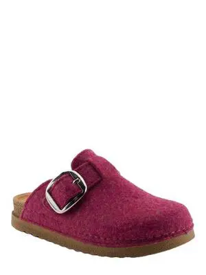 SPRING STEP SHOES Giller Boiled Wool Clogs - Bordeaux