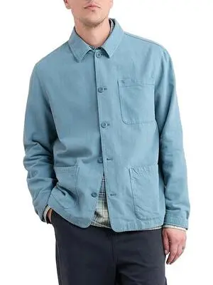 SEASALT CORNWALL Organic Cotton & Linen Shirt Jacket - Hydrangea