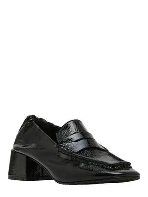 Steve Madden Estee Loafer - Black Crinkle Patent