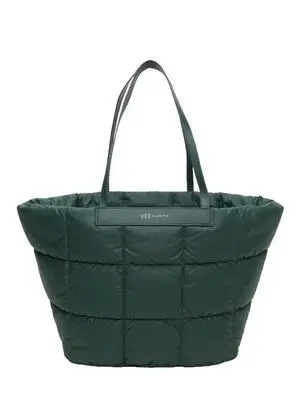 VEECOLLECTIVE Porter Basque Quilted Recycled Nylon Tote - Bottle Green