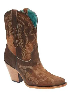 CORRAL Distressed Leather Western Boot - Brown