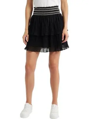 BOSS Plissé Miniskirt - Blk