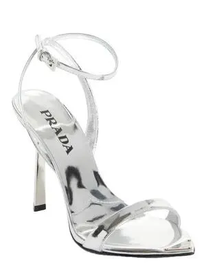 Prada Pointed Toe Sandal - Argento