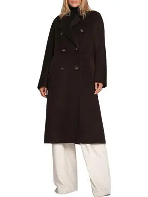 BELLE & BLOOM Real Love Double-breasted Maxi Coat - Chocolate