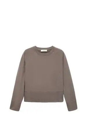 Mango Fluid Cotton Sweatshirt - Coffee