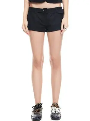 Lioness Belted Low-rise Shorts - Onyx
