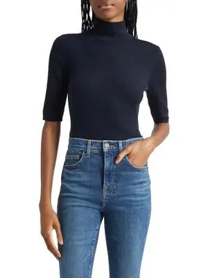 Veronica Beard Alastair Ribbed Merino Wool Sweater - Navy