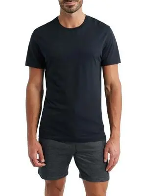 Mack Weldon Slim Fit Crewneck Pima Cotton T-shirt - True Black