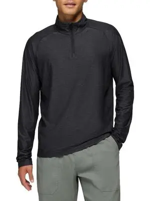 Prana Altitude Tracker Performance Quarter Zip - Black Heather