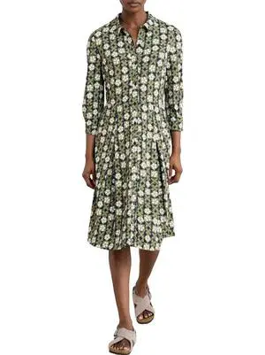 SEASALT CORNWALL Cudden Print Organic Cotton Blend Midi Dress