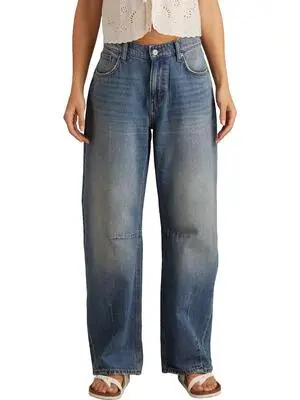 Lucky Brand Barrel Wide Leg Jeans - Vintage Blue Wash