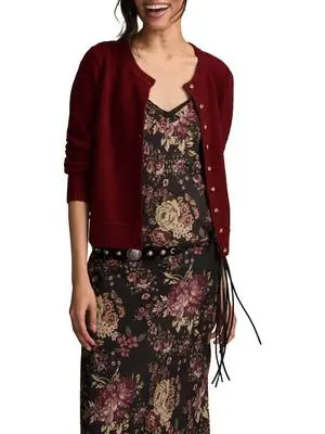 Lucky Brand Ribbed Cloud Soft Cardigan - Syrah
