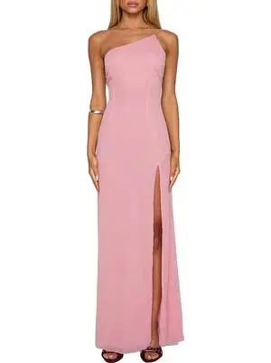 Princess Polly Chiffon Gown With Open Back - Pink